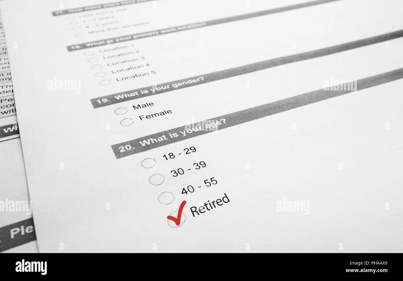 Age survey hi-res stock photography and images - Alamy