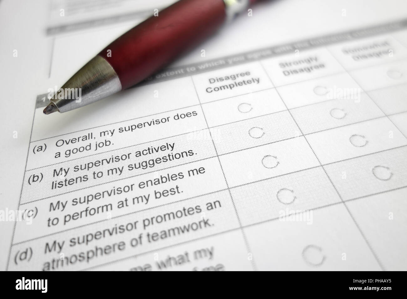 Employee satisfaction survey hi-res stock photography and images - Alamy
