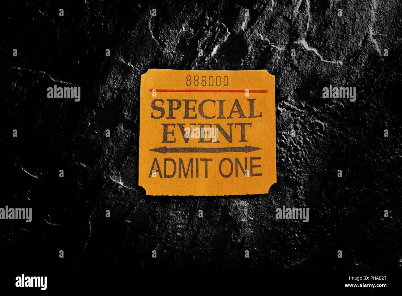 Special Event ticket stub Stock Photo - Alamy