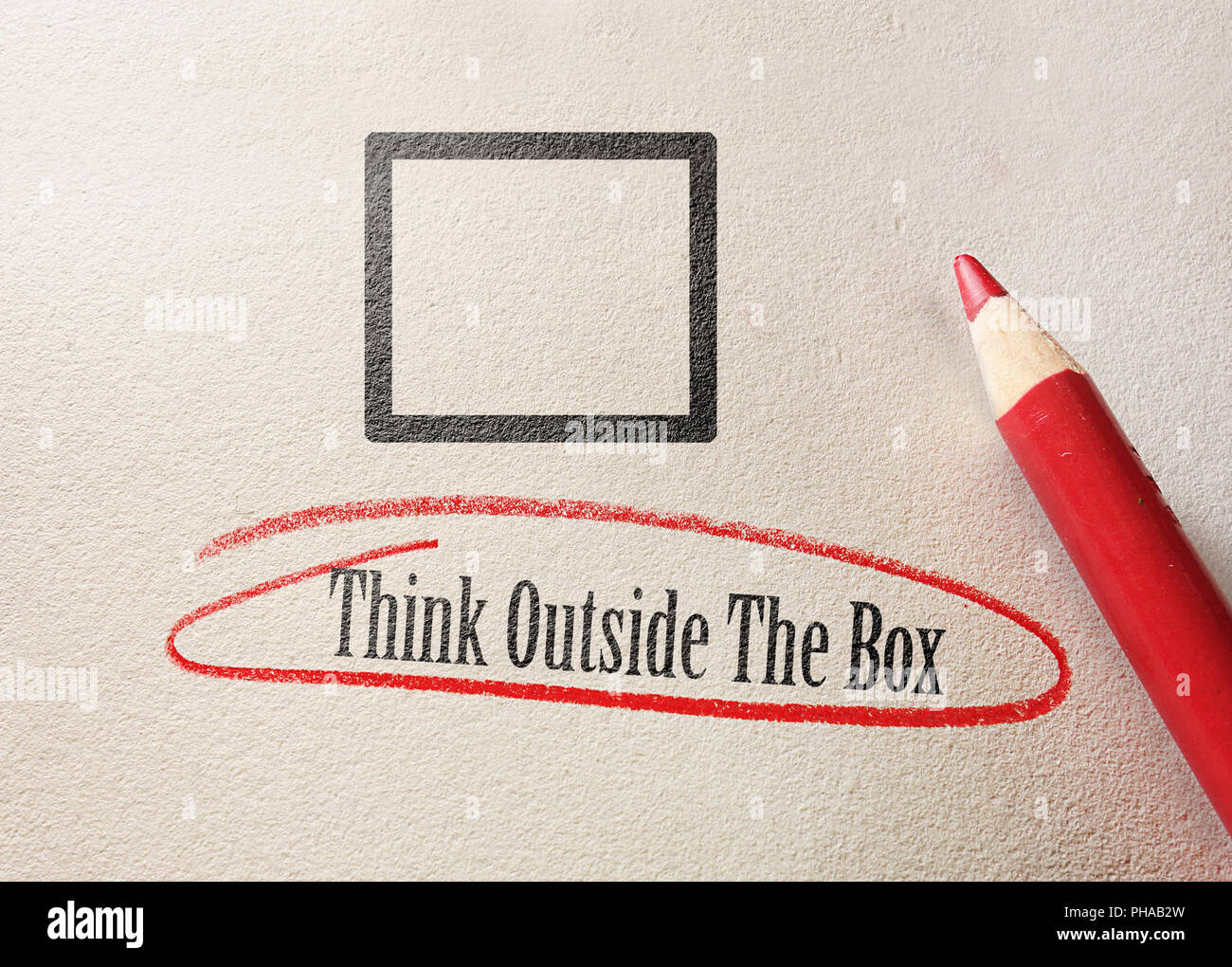 Think Outside the Box Stock Photo - Alamy