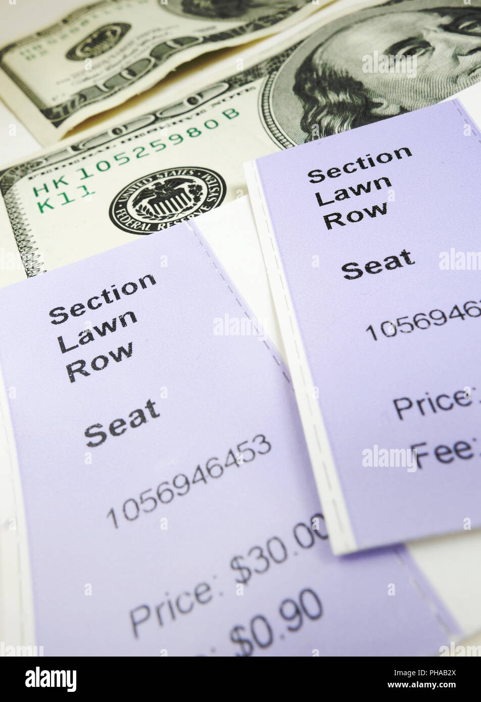 tickets and cash Stock Photo - Alamy