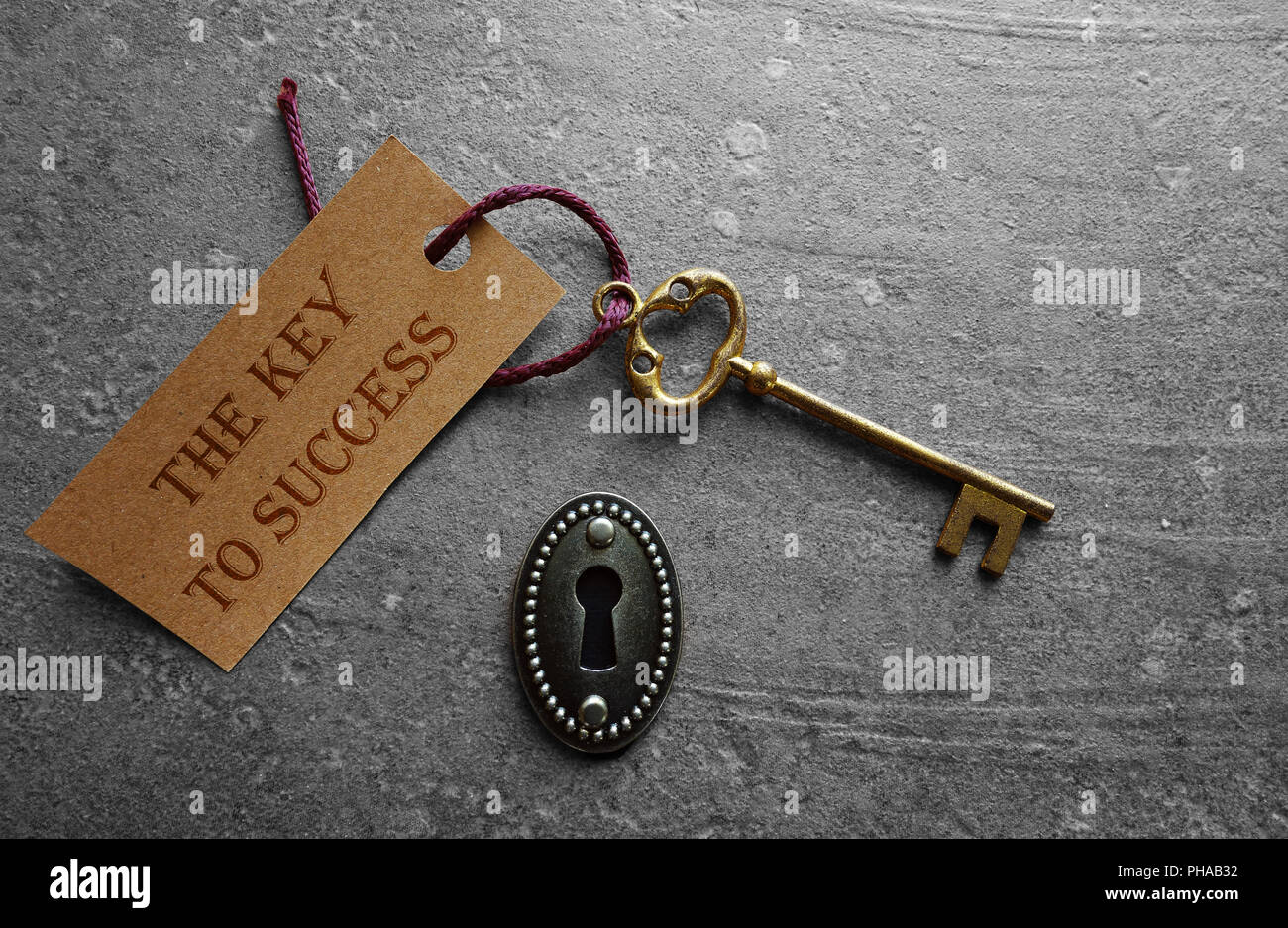 The key to success lock Stock Photo - Alamy