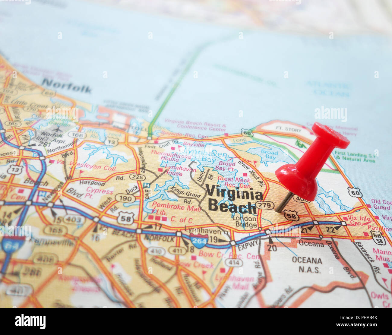 Map of virginia beach hi-res stock photography and images - Alamy