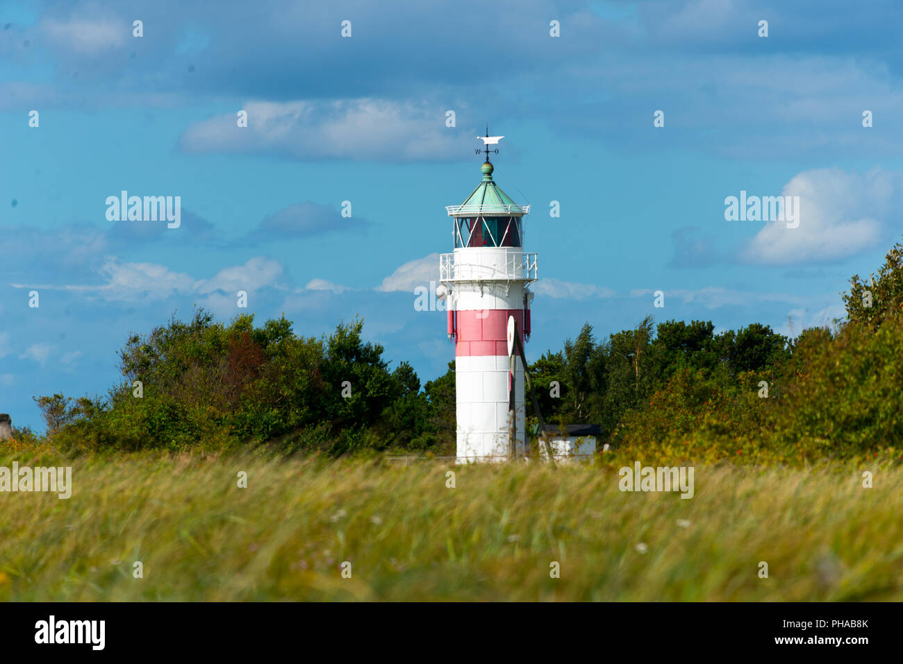 lighthouse on Årø island, denmark Stock Photo - Alamy