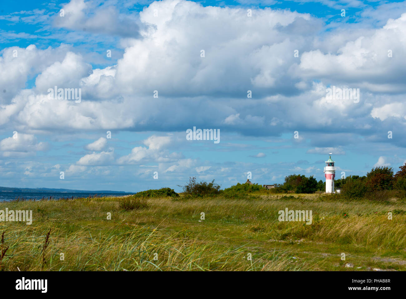 lighthouse on Årø island, denmark Stock Photo - Alamy