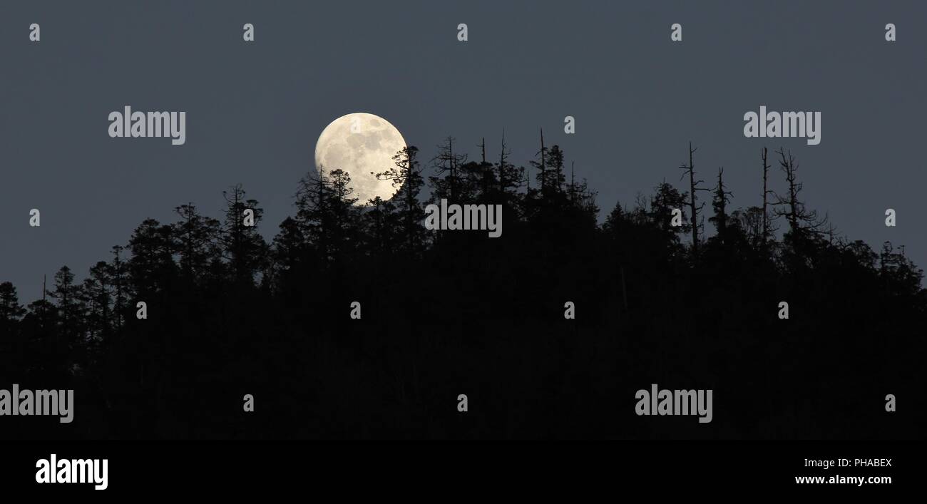 Full moon night in Nepal Stock Photo - Alamy