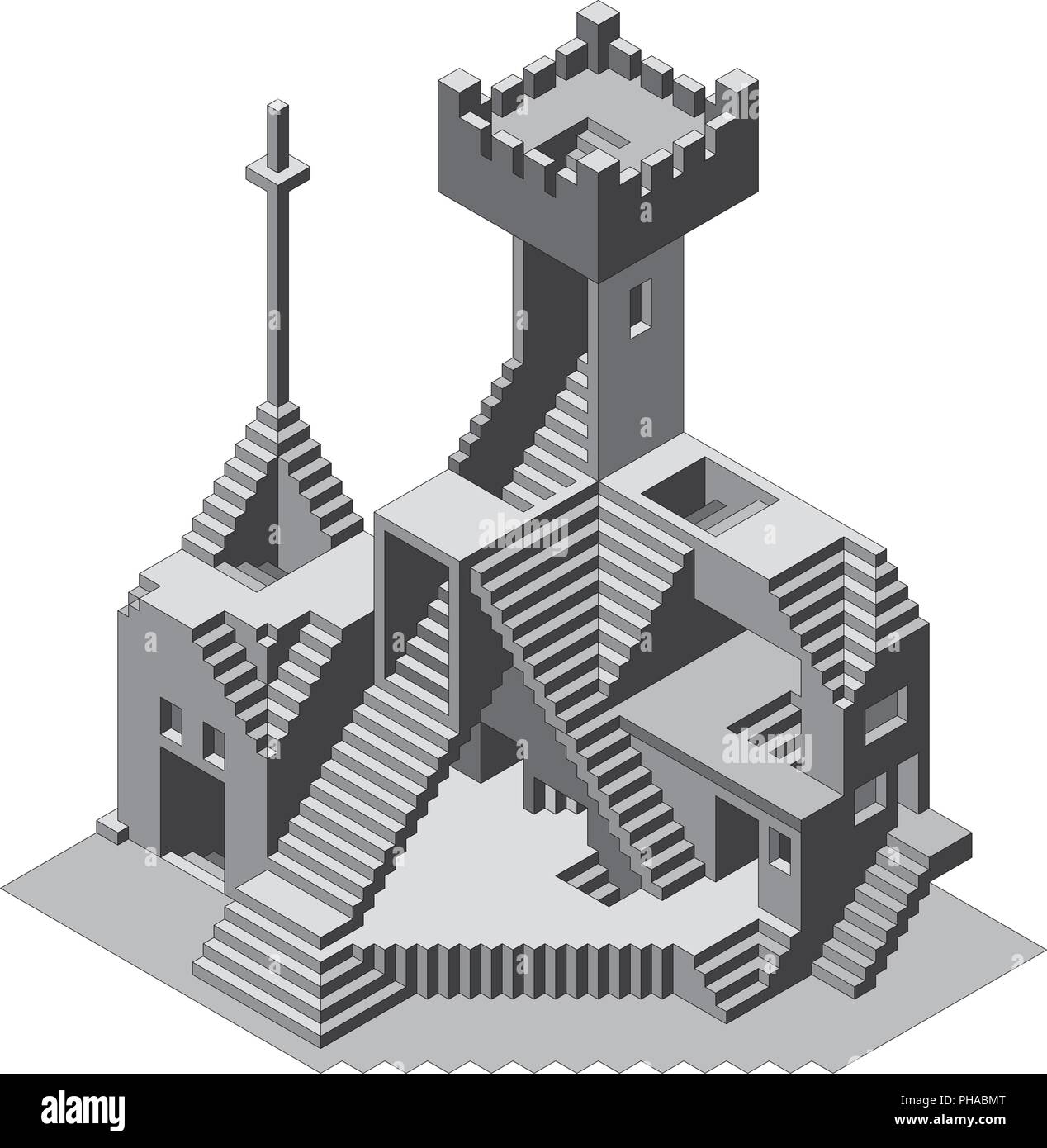 Watchtower architecture fort Stock Vector Images - Alamy