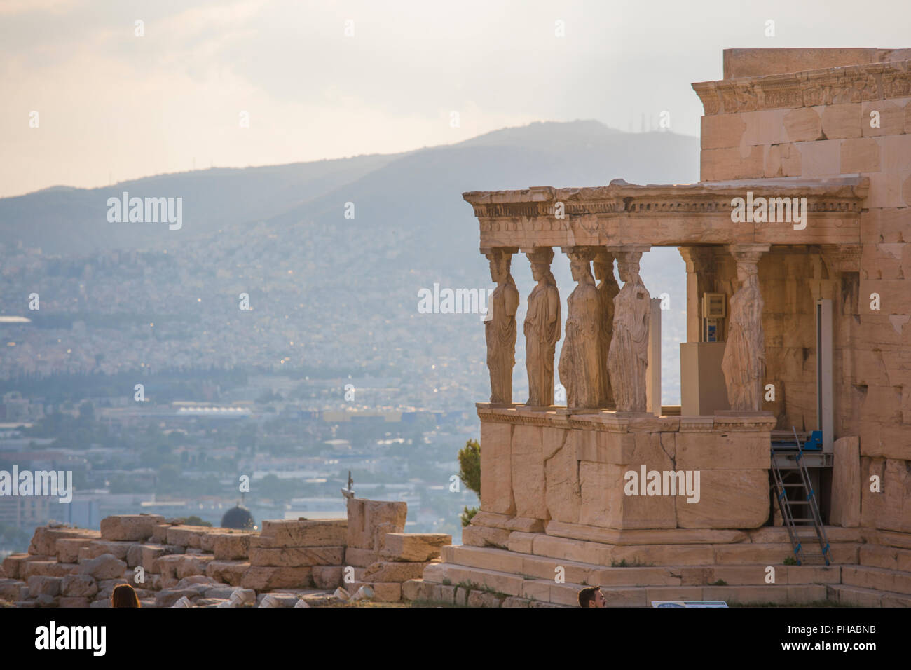 Caryatids Erechtheion on Parthenon Athens Greece Stock Photo - Alamy