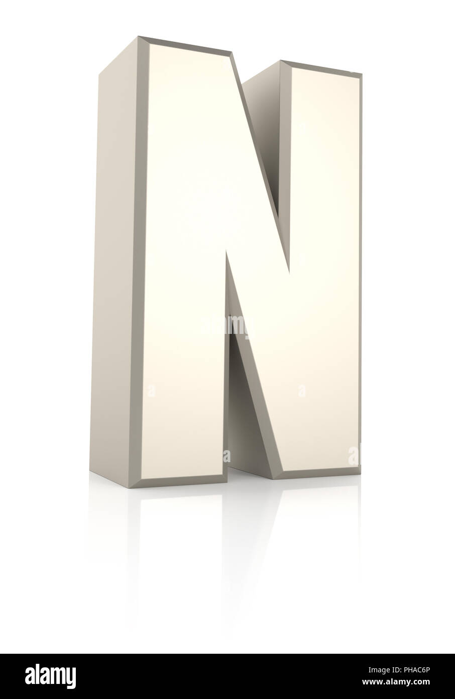 Letter N Isolated on White Background Stock Photo - Alamy