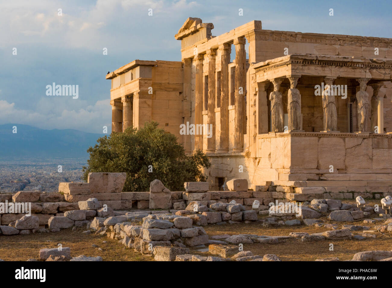 Caryatids Erechtheion on Parthenon Athens Greece Stock Photo - Alamy