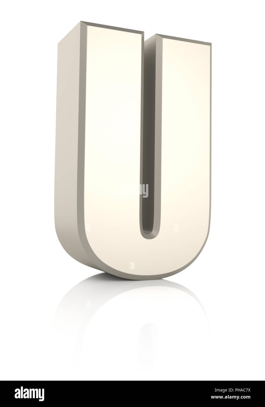 Letter U Isolated on White Background Stock Photo - Alamy