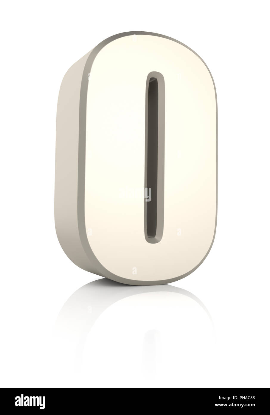 Number 0 Isolated on White Background Stock Photo - Alamy