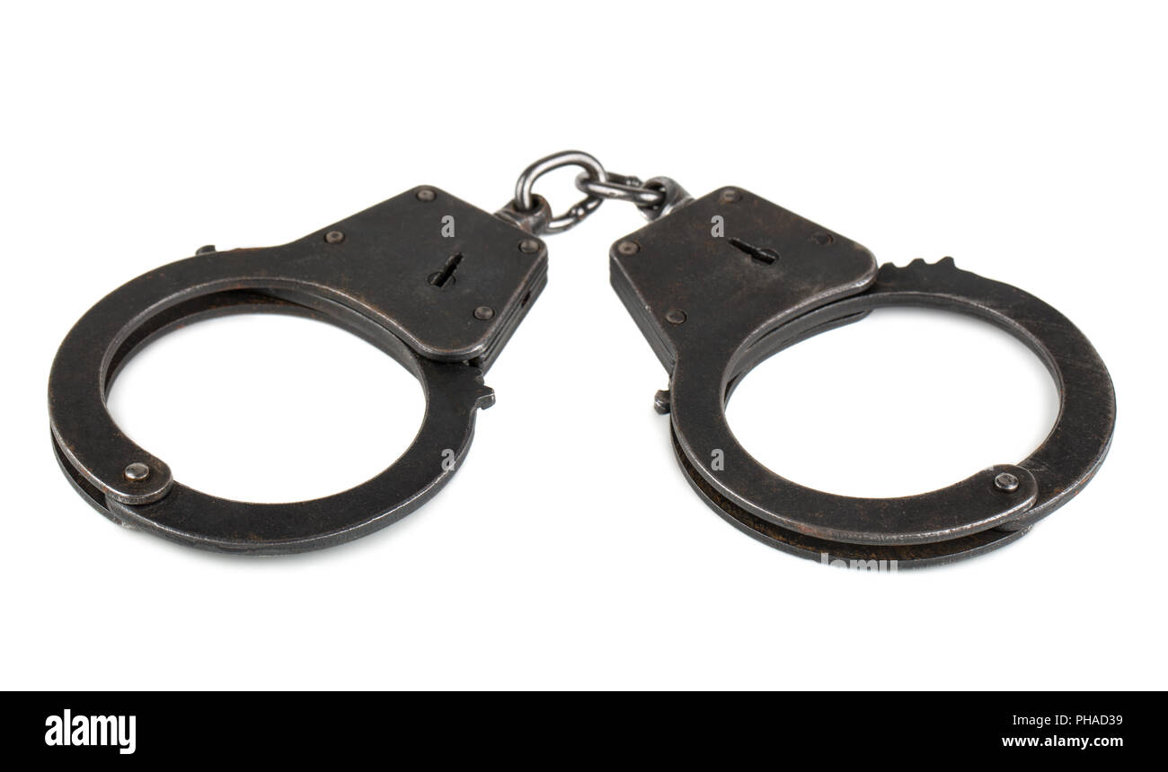 Handcuffs Cut Out Stock Images & Pictures - Alamy