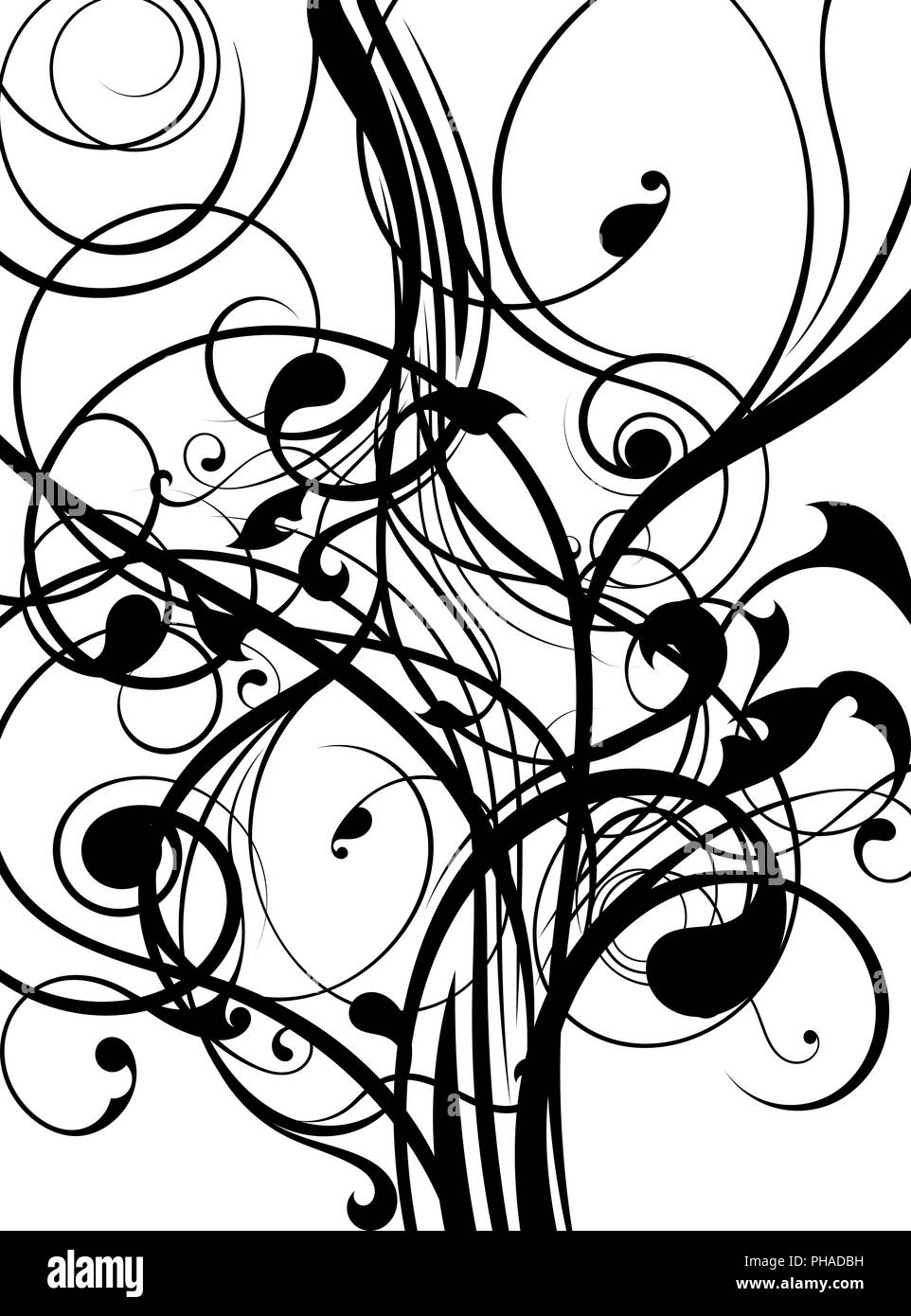 Swirls floral hi-res stock photography and images - Alamy