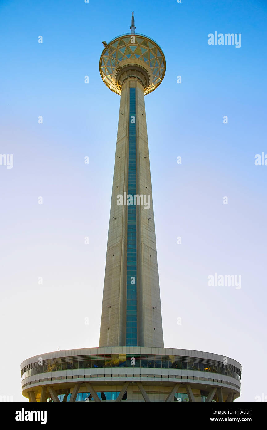 Milad Tower close-up. Tehran, Iran Stock Photo - Alamy