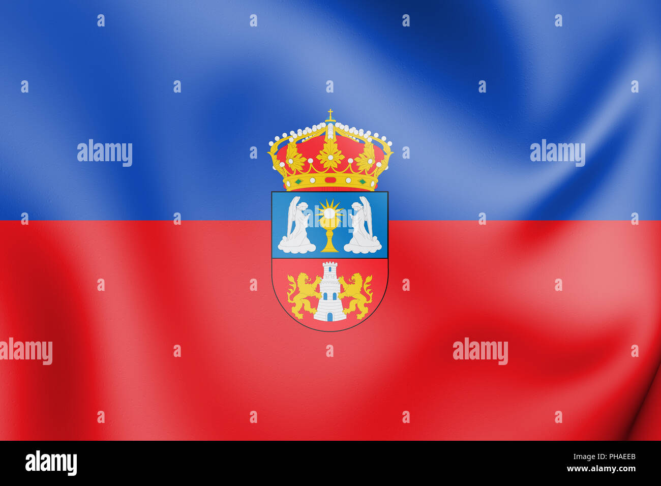 3D Flag of Lugo Province, Spain. 3D Illustration Stock Photo - Alamy