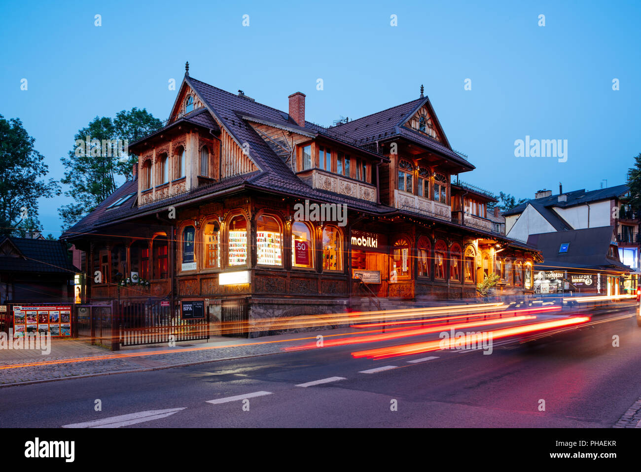 Zakopane, Poland - Aug 30, 2018: Traditional architecture in the ...