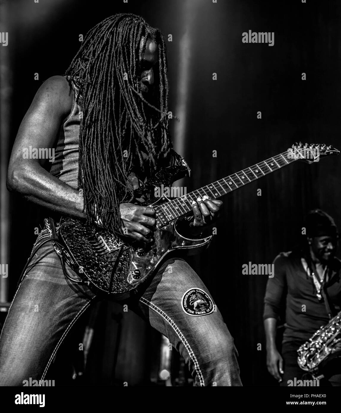 Singer with dreadlocks Black and White Stock Photos & Images - Alamy