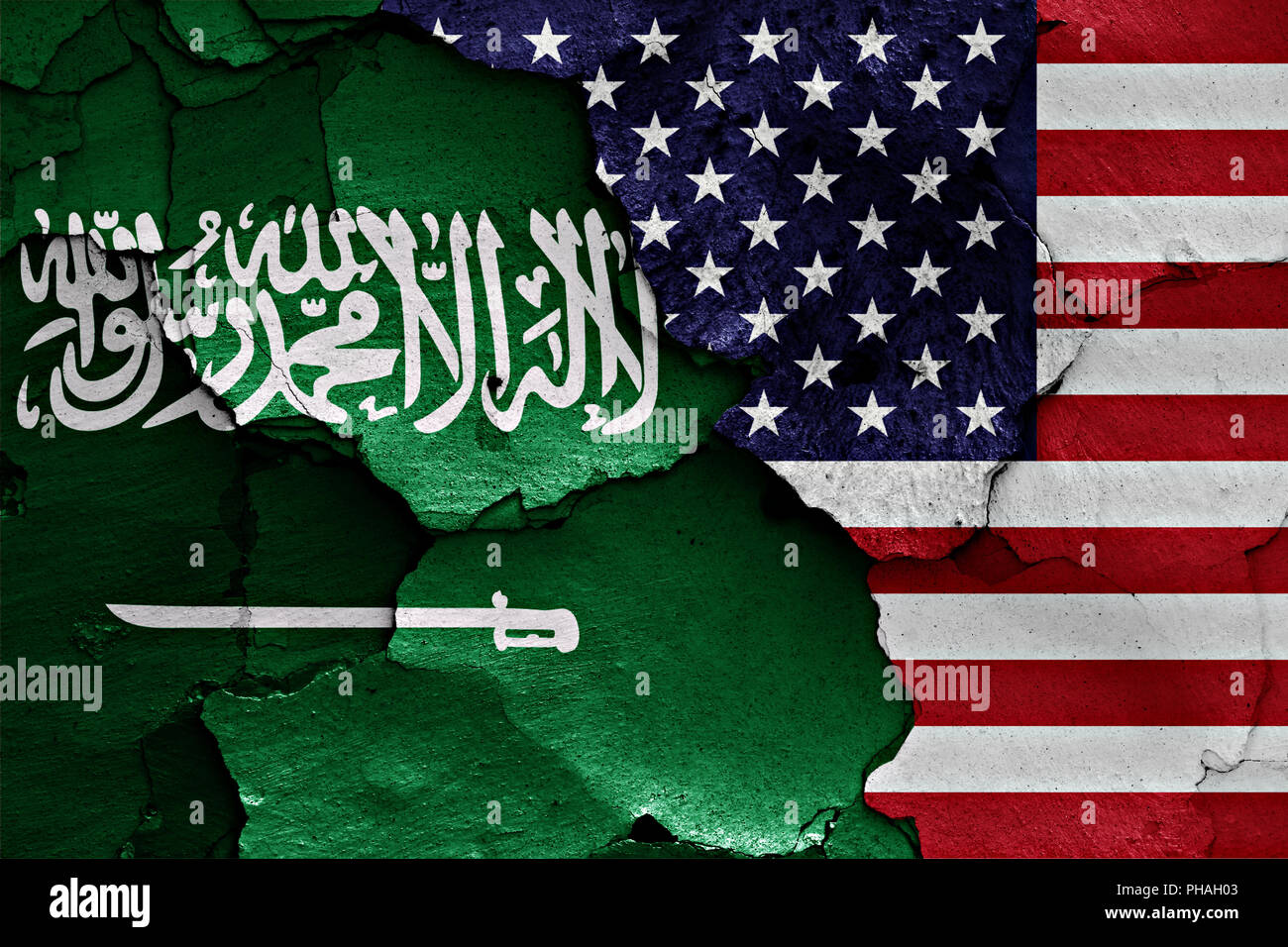 Saudi arabia usa flag hi-res stock photography and images - Alamy