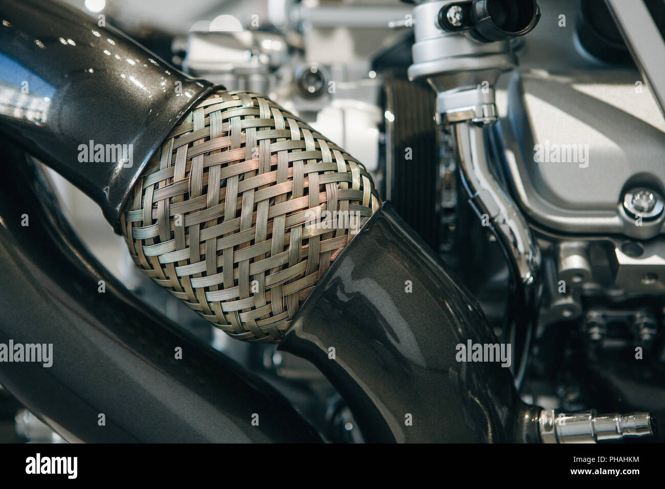 A close-up of the motor or car engine inside. Technology background ...