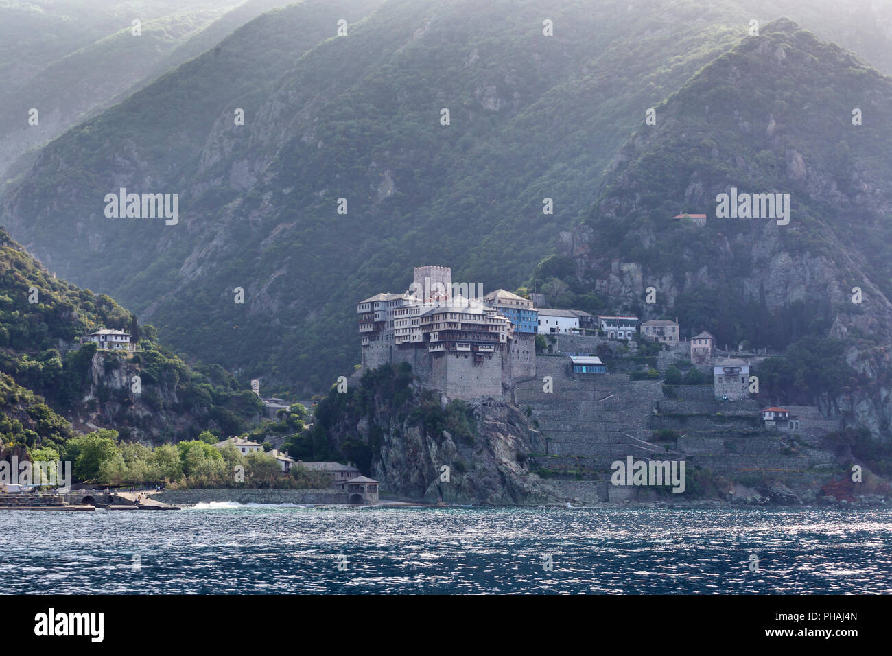 Dionysiou monastery, Mount Athos, Athos peninsula, Greece Stock Photo ...