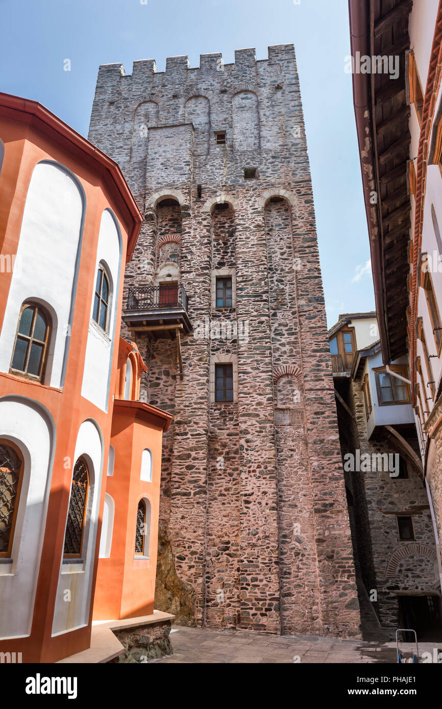 Dionysiou monastery, Mount Athos, Athos peninsula, Greece Stock Photo ...