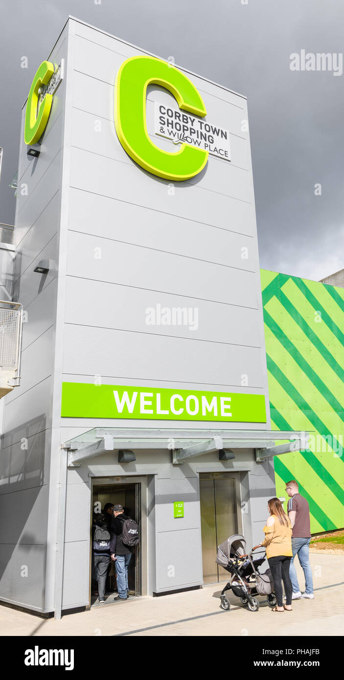 Lift from the new car park to Willow Place and the shopping centre at ...