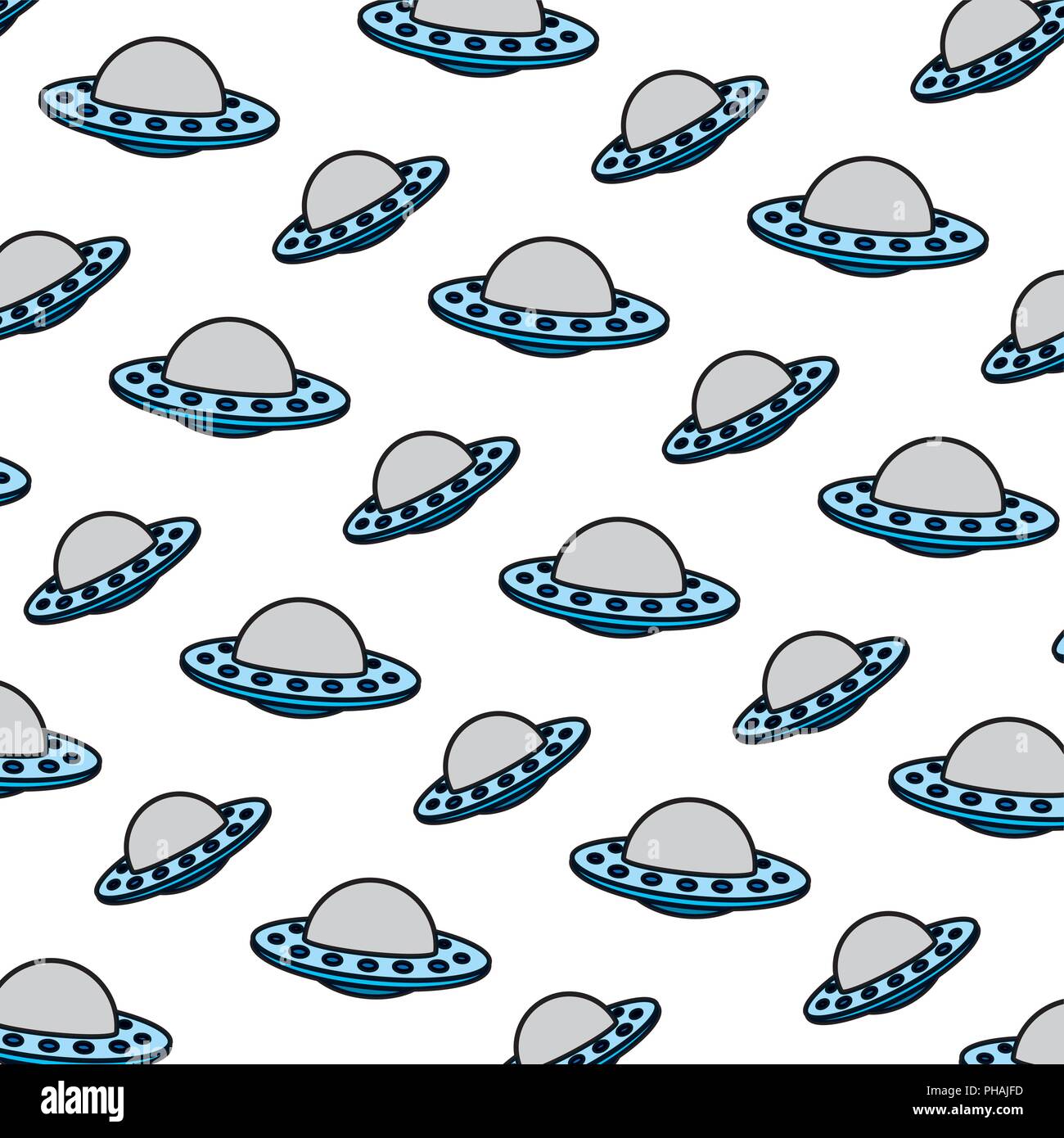 color ufo mystery object technology background vector illustration ...