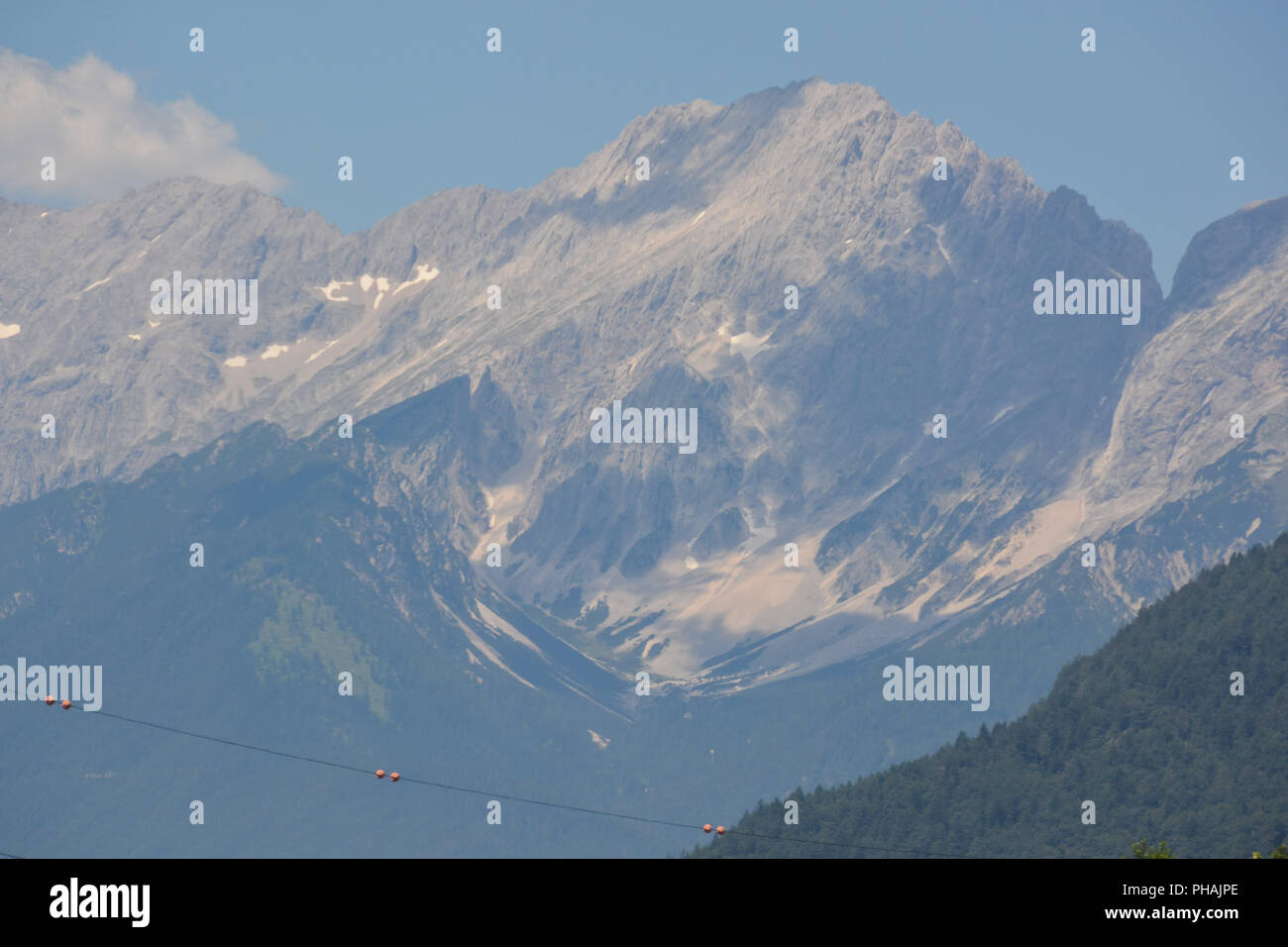 Panorama view of Alps peaks background Stock Photo - Alamy
