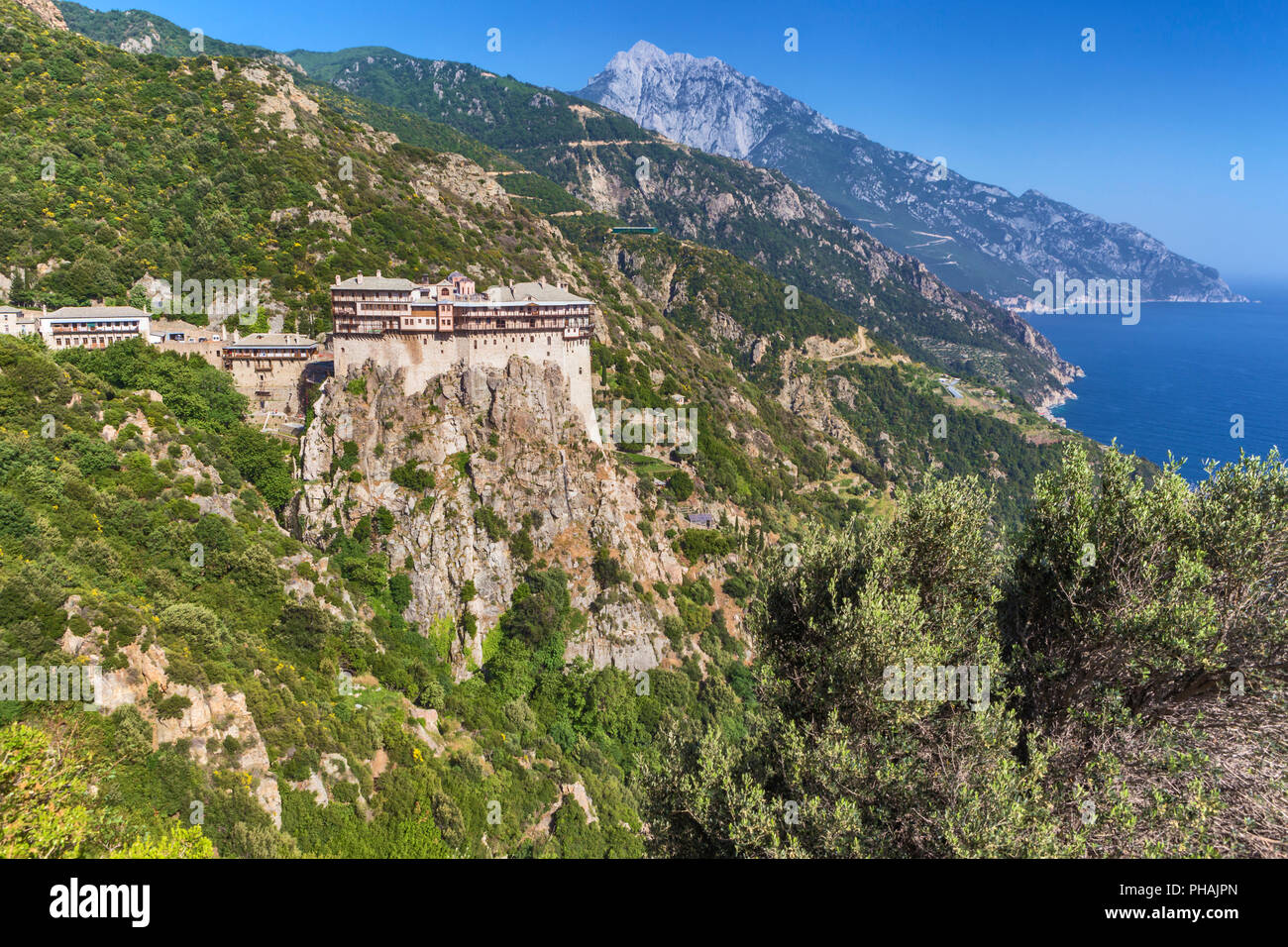 Simonopetra monastery, Simonos Petra, Mount Athos, Athos peninsula ...