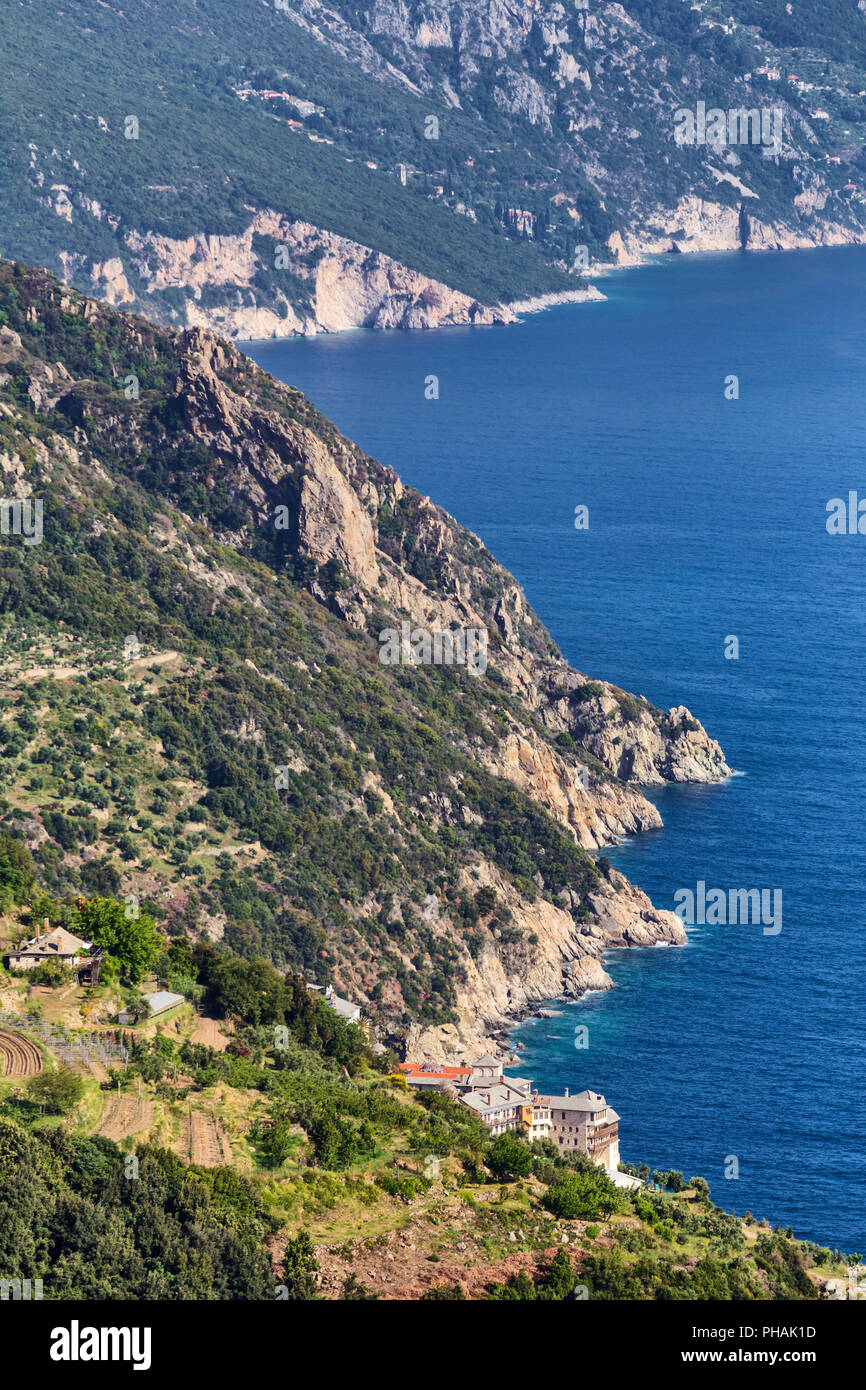 Aegean sea coast, Mount Athos, Athos peninsula, Greece Stock Photo - Alamy