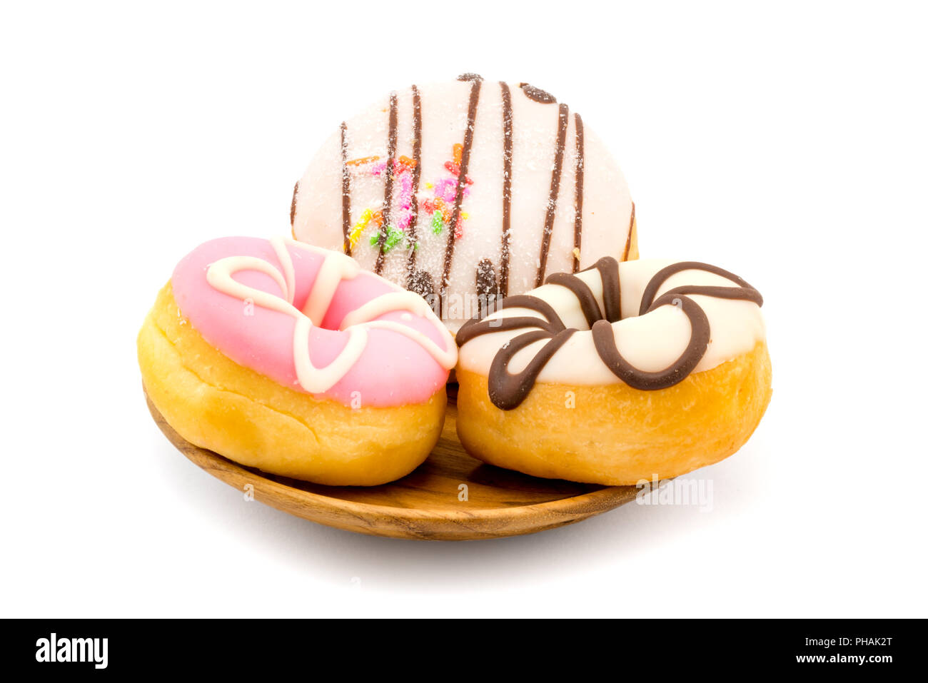 Chocolate donuts wooden plate hi-res stock photography and images - Alamy