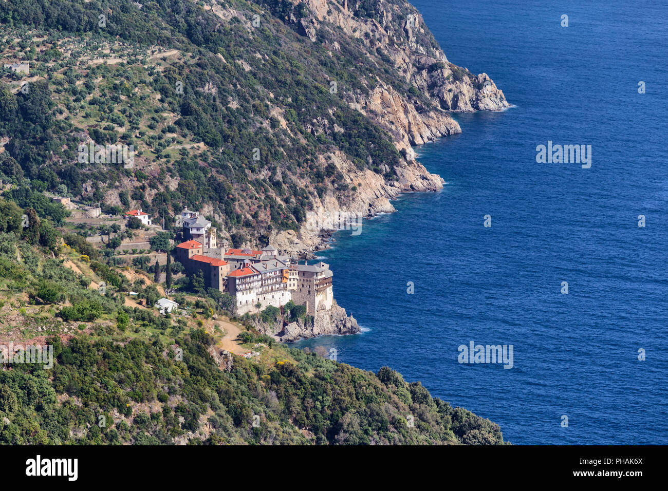 Aegean sea coast, Mount Athos, Athos peninsula, Greece Stock Photo - Alamy