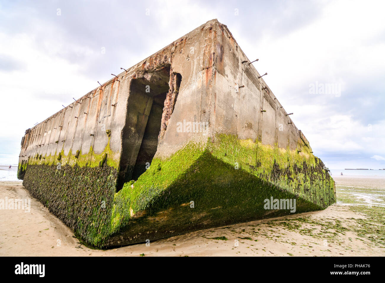 Remains of the Mulberry harbour in Normandy France, Europe Stock Photo ...
