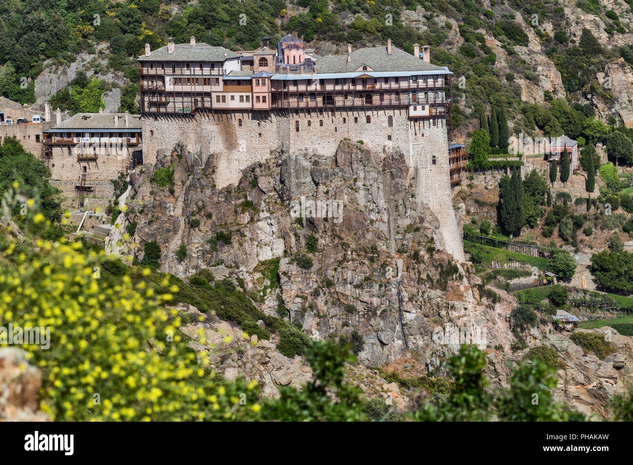 Simonopetra monastery, Simonos Petra, Mount Athos, Athos peninsula ...