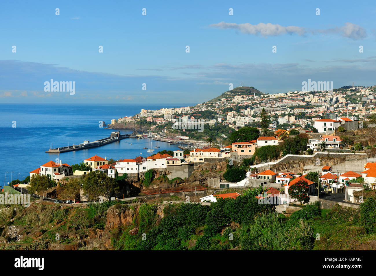 Bay Of The City Of Funchal Madeira Funchal High Resolution Stock ...