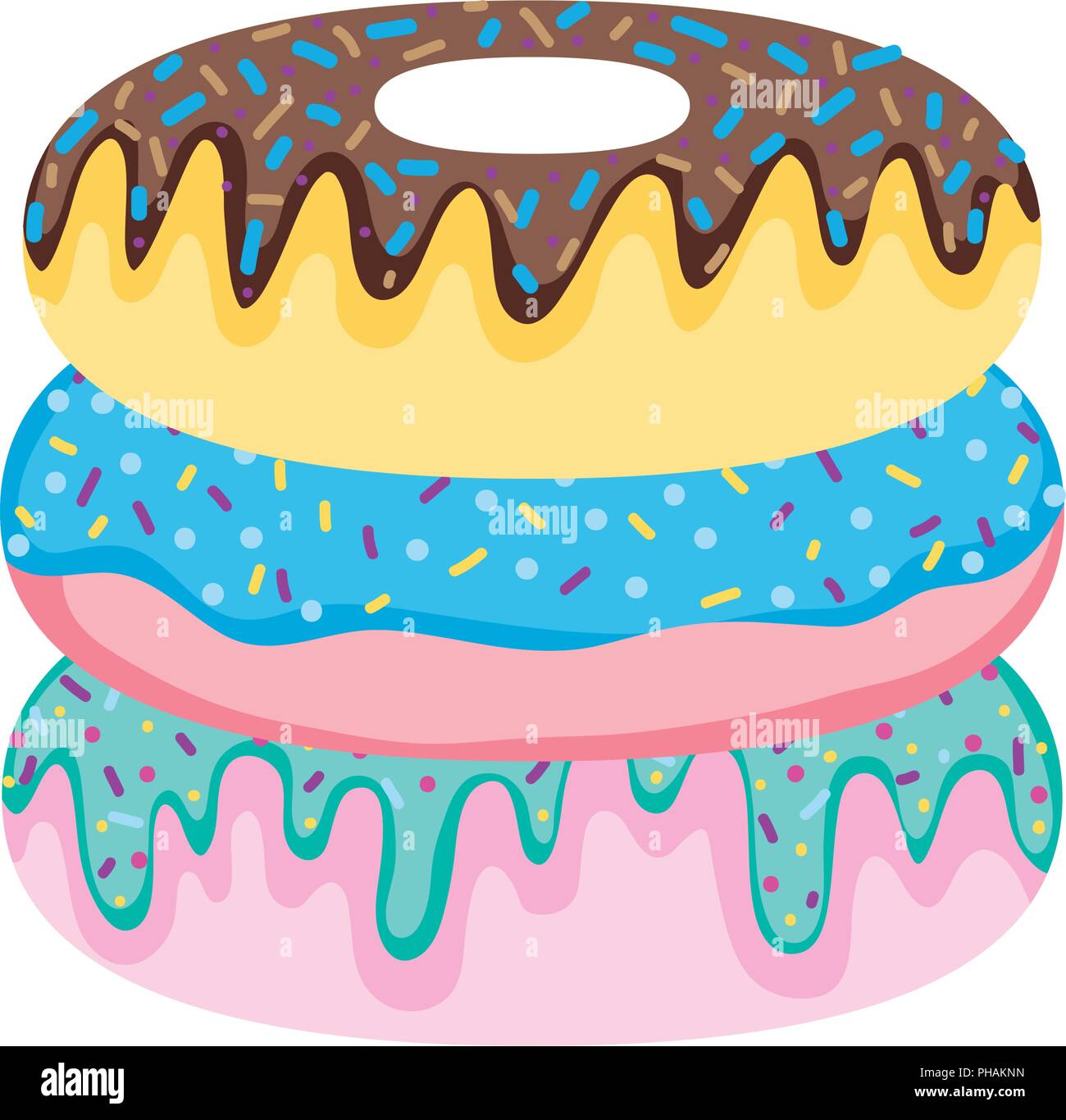 delicious donut sweet bakery food vector illustration Stock Vector ...
