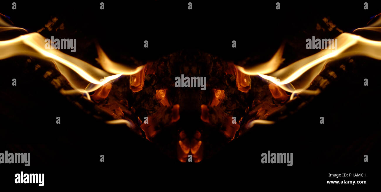 Symmetrical flame formation Stock Photo - Alamy