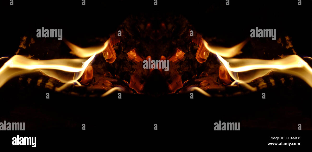 Symmetrical flame formation Stock Photo - Alamy