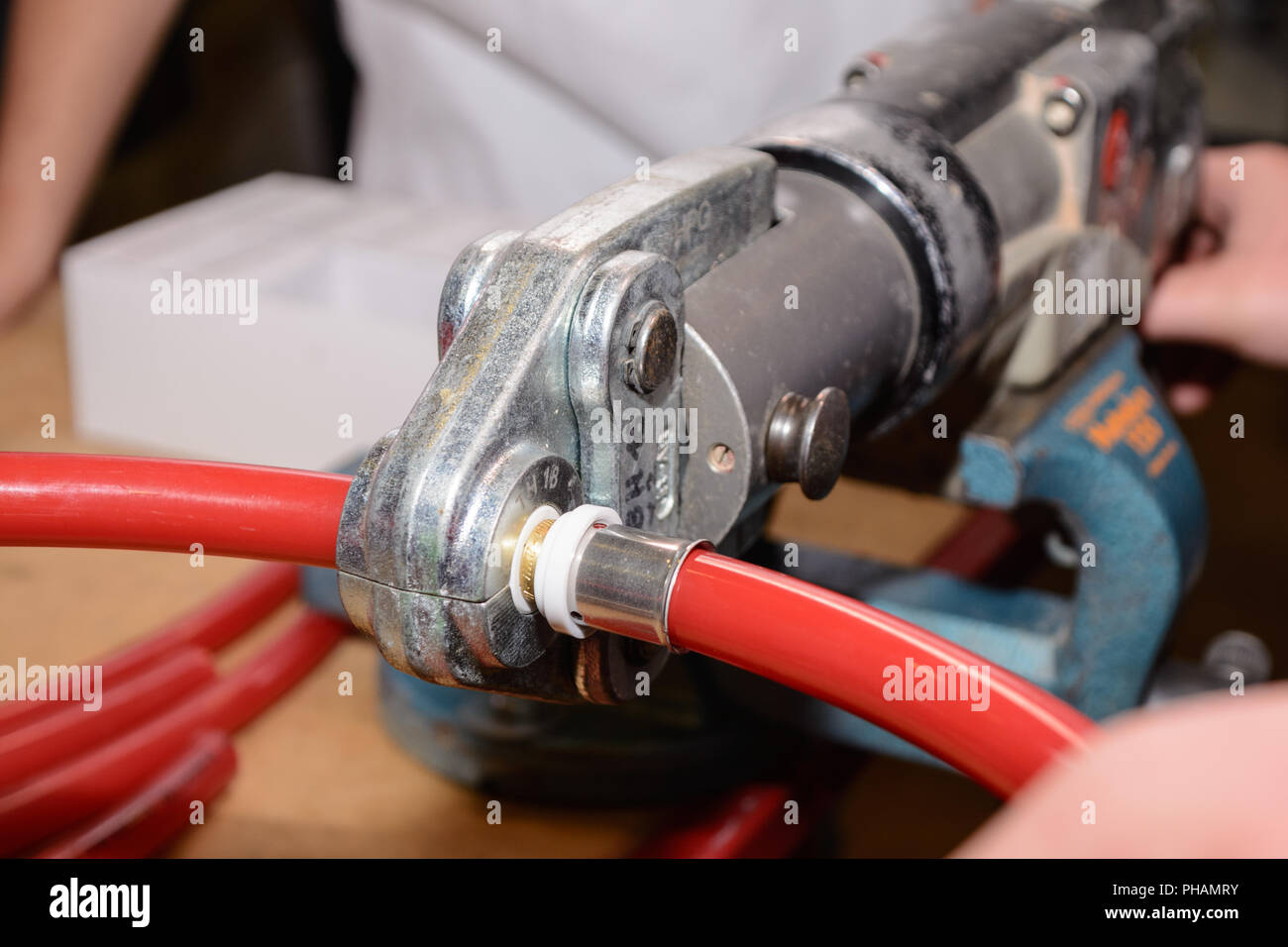 Connection work in a workshop - workplace industry Stock Photo - Alamy