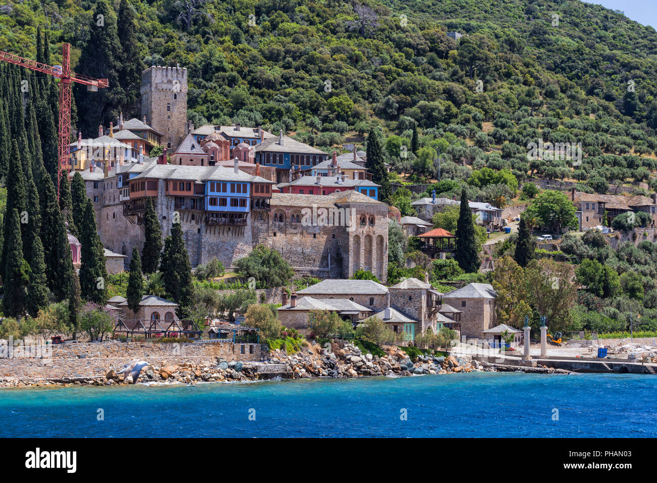 Docheiariou monastery, Mount Athos, Athos peninsula, Greece Stock Photo ...