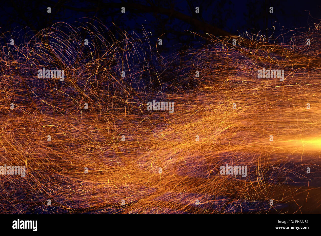 Flying sparks, light object Stock Photo - Alamy
