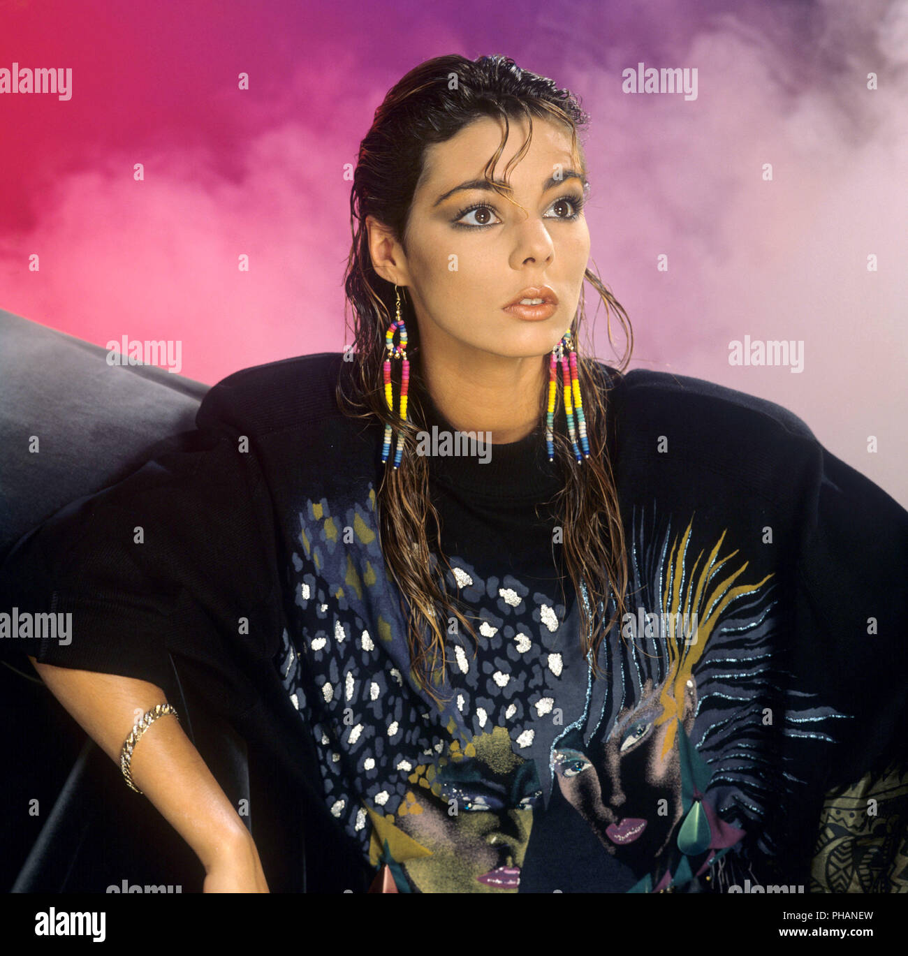 Sandra Lauer on 04.10.1985 in München / Munich. | usage worldwide Stock ...