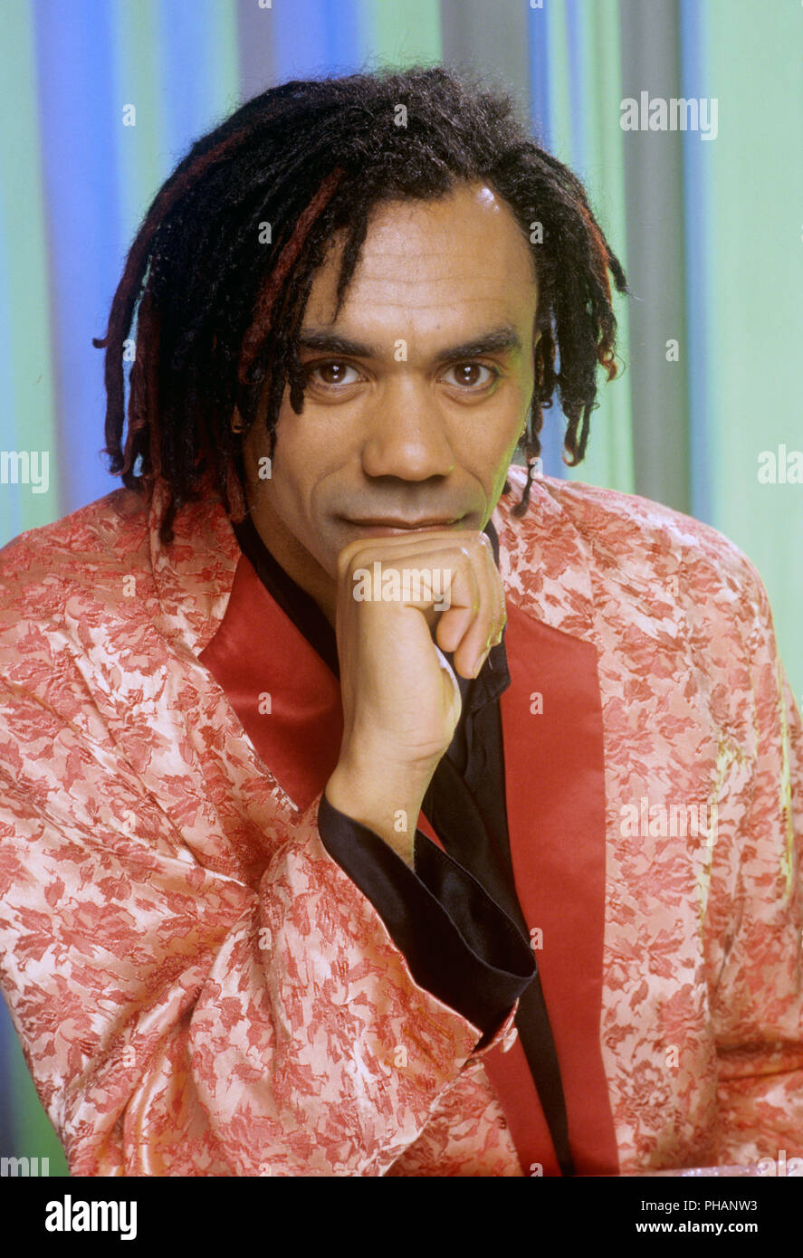 Thompson Twins (Joe Leeway) on 09.02.1985 in München / Munich. | usage ...