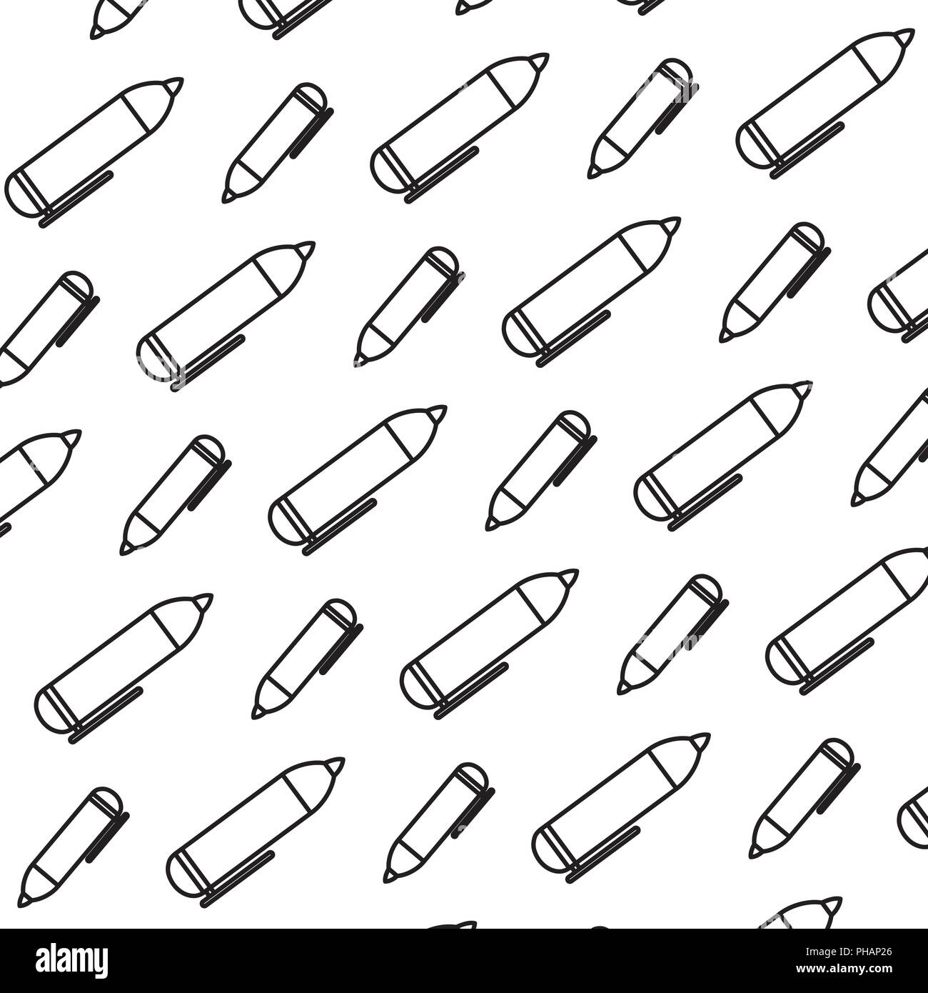 line highlighter pen mark tool background vector illustration Stock ...