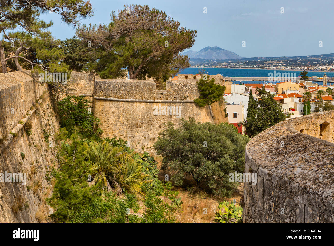 Fortezza, Venetian citadel (1580), Rethymnon, Crete, Greece Stock Photo ...