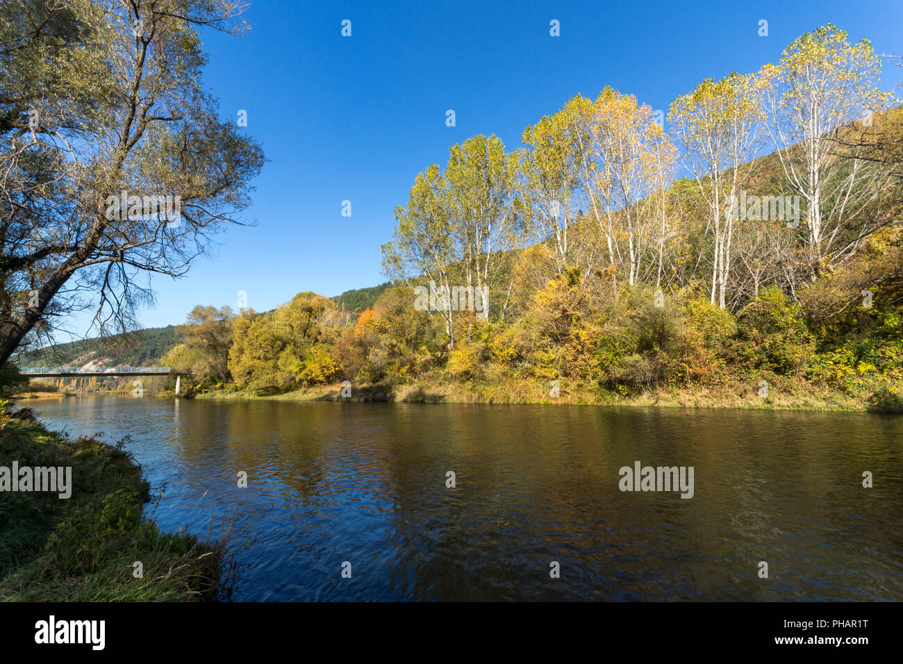 Autumn Landscape of Iskar River near Pancharevo lake, Sofia city Region ...