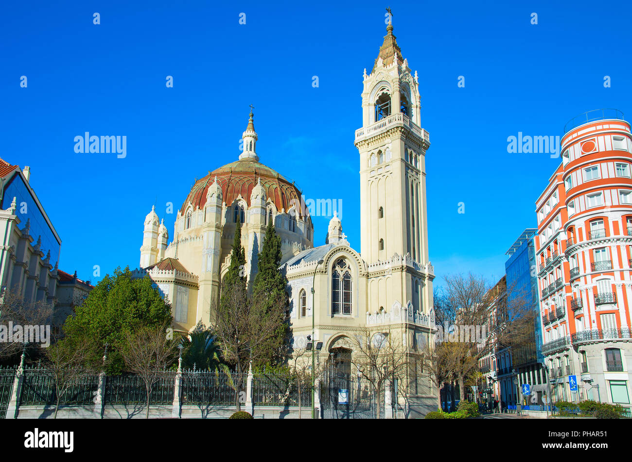 Famous Madrid church, Spain Stock Photo - Alamy