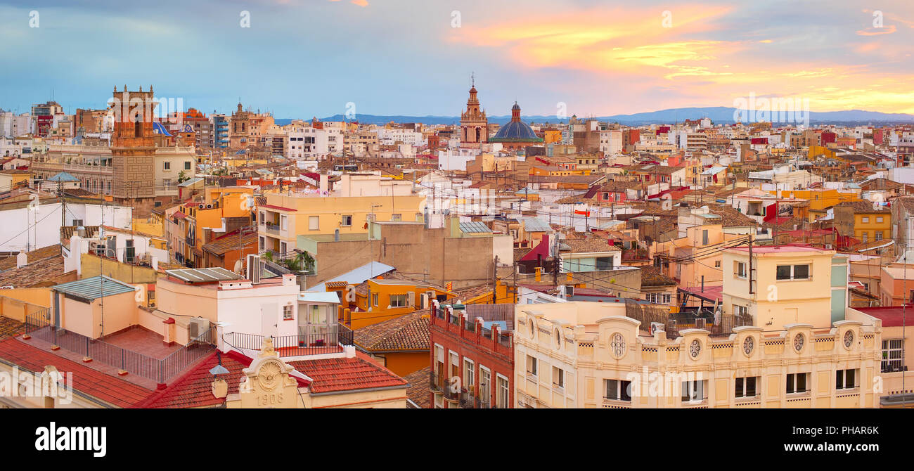 Panorama of Valencia, Spain Stock Photo - Alamy