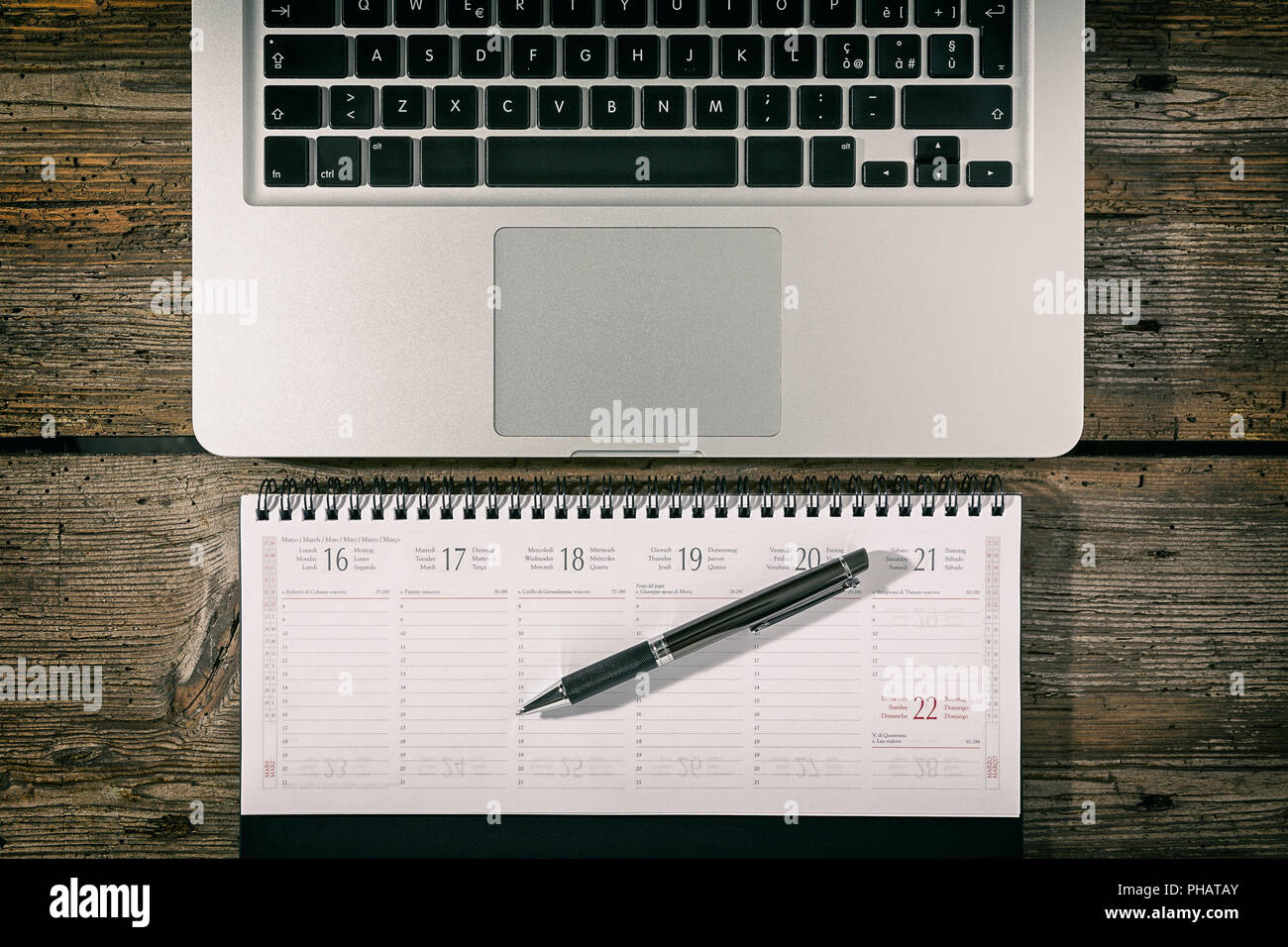 Office workstation laptop agenda hi-res stock photography and images ...
